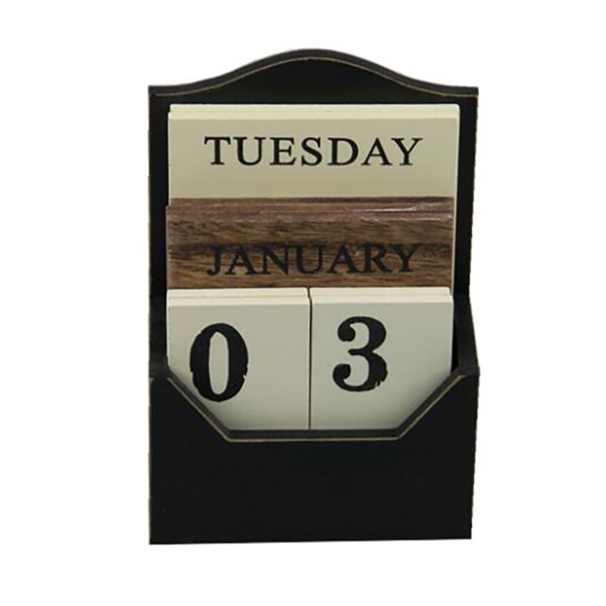 1Pc Retro Calendar Stand Household Desktop Calenda... – Grandado