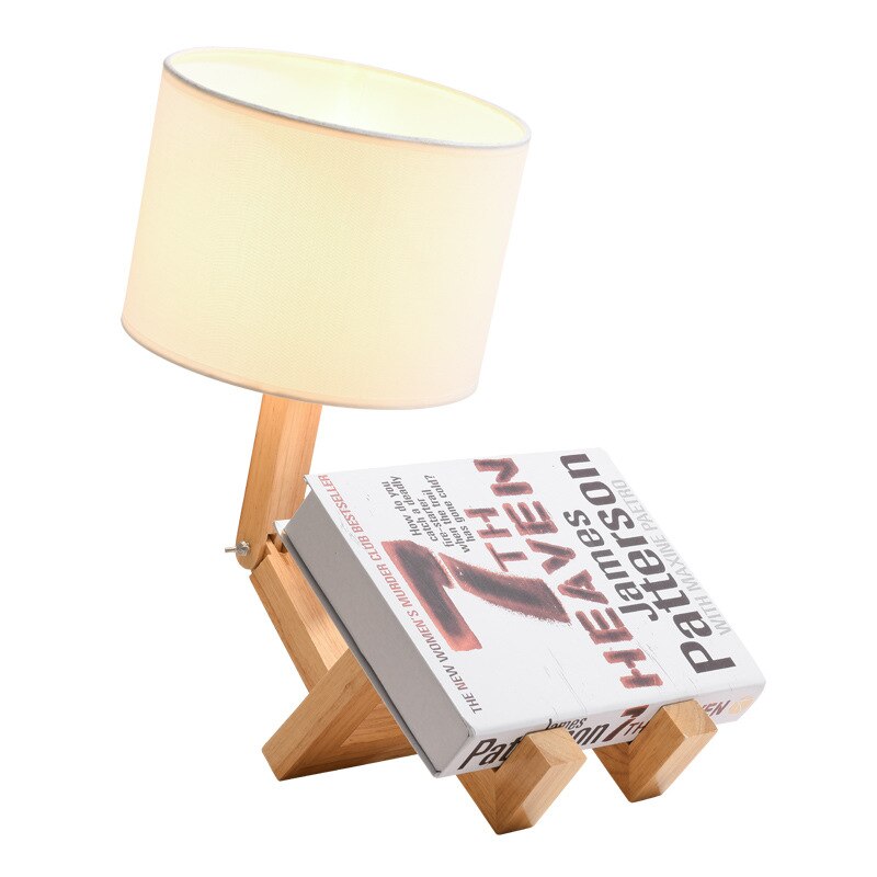 Wood Robot Shape Folding Table Lamps European Stud... – Vicedeal
