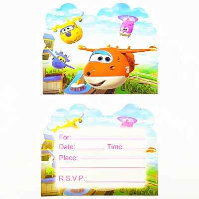 10pcs Cartoon Character Invitation Card Party Deco... – Grandado