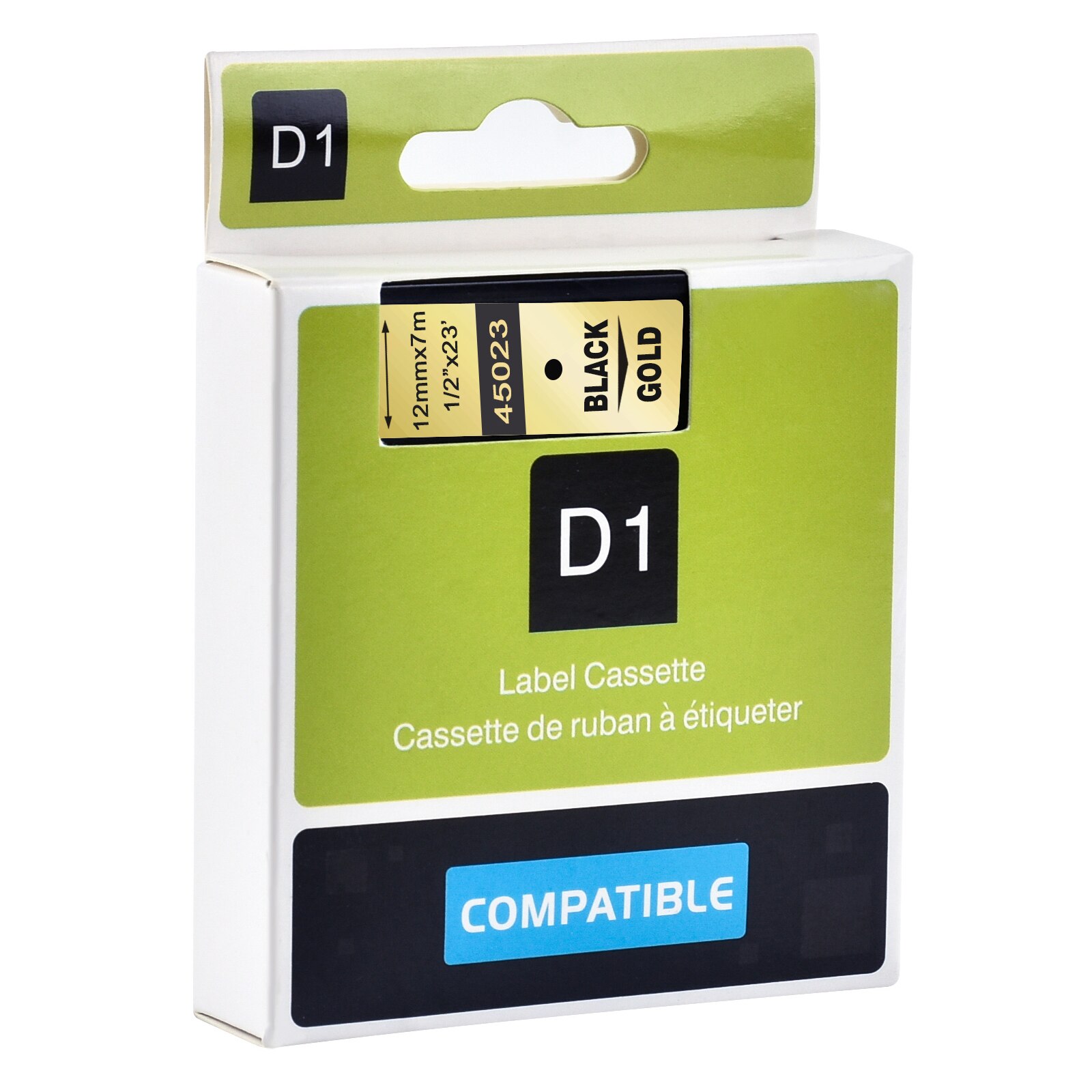 cidy 45023 Compatible Dymo D1 manager 12mm black o... – Grandado