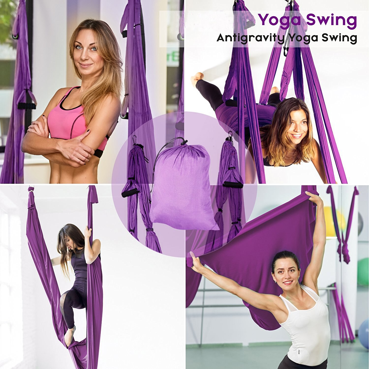 Aerial Yoga Swing Anti Gravity Yoga Hammock Fabric... – Grandado