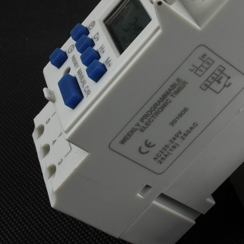 Timer switch din rail digital weekly programmable ... – Grandado