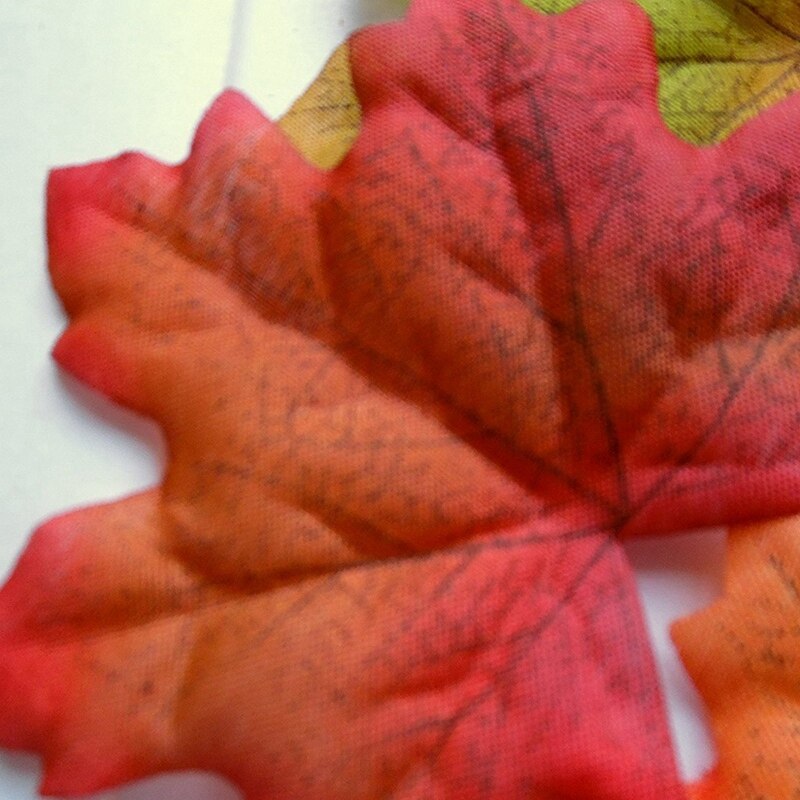 100 Autumn/Maple Silk Leaves Multi Coloured/Weddin... – Grandado