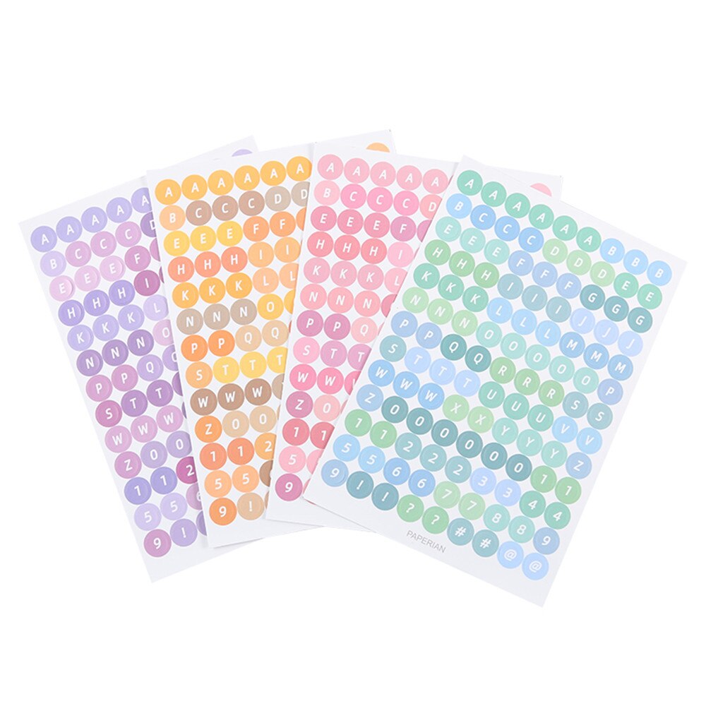 4/12 Sheets Stickers Colorful Number 365 Days Stic... – Vicedeal