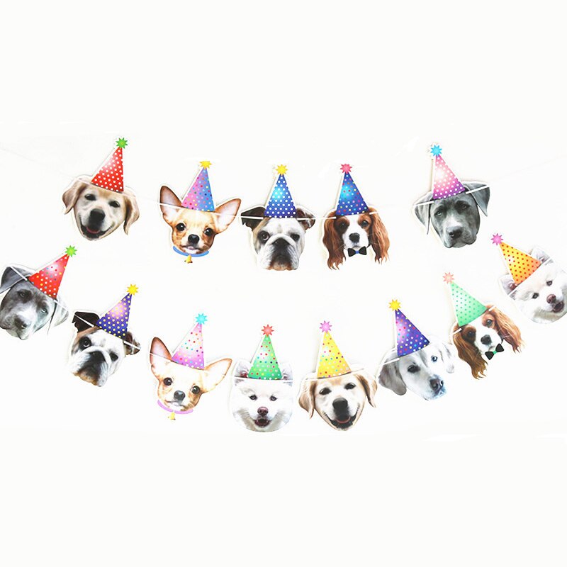 Dog Birthday Party Decor Banner Bunting Garland Ba... – Grandado