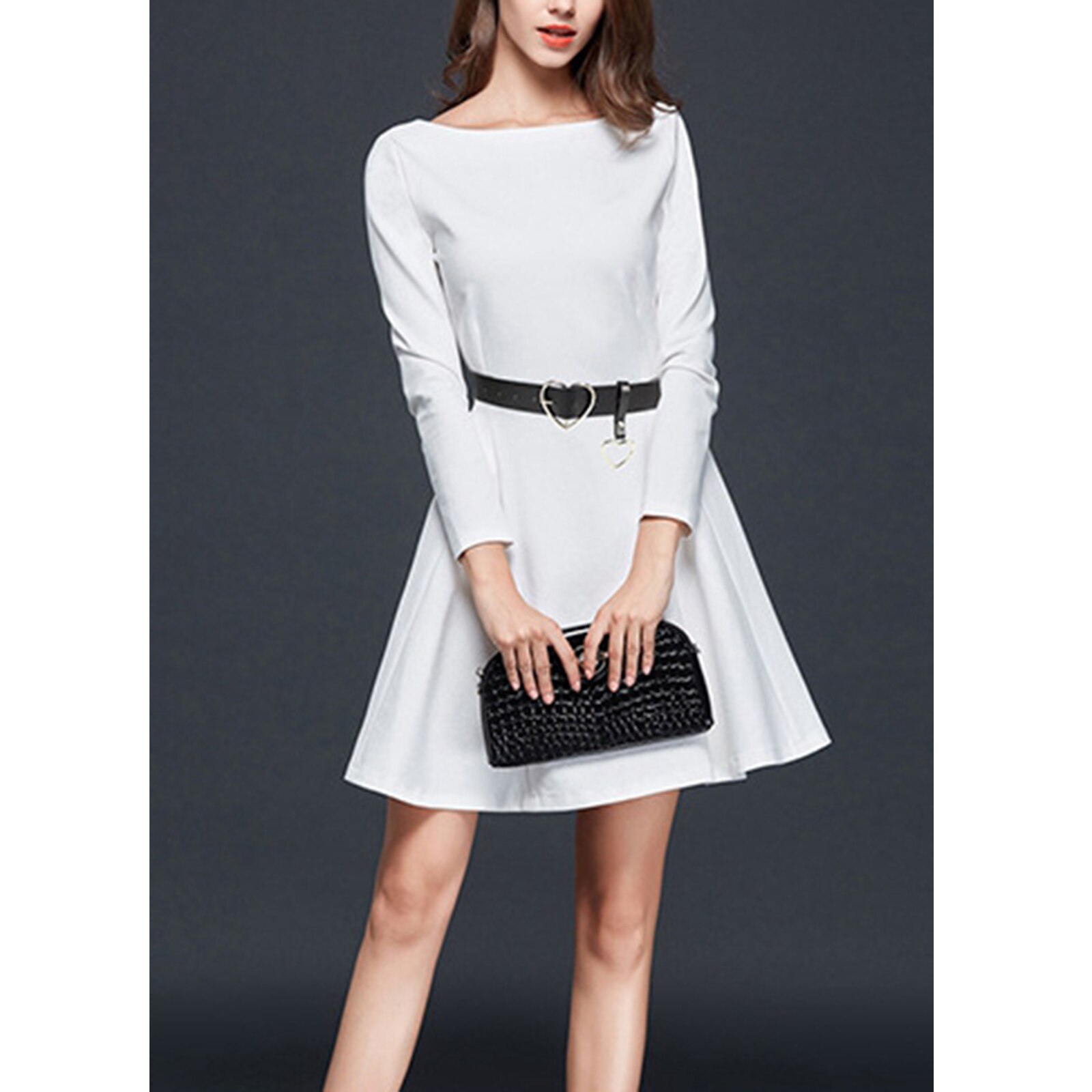 Women's Jean Belt, Classic Heart Buckle Leather Be... – Vicedeal