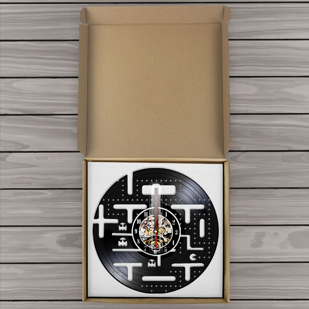 Arcade Game Wall Clock 7-Color Lights Vinyl Record... – Grandado