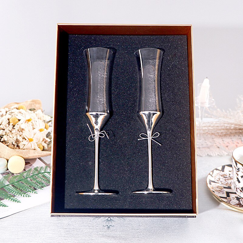 Champagne glass wine glass wedding crystal glass w... – Vicedeal