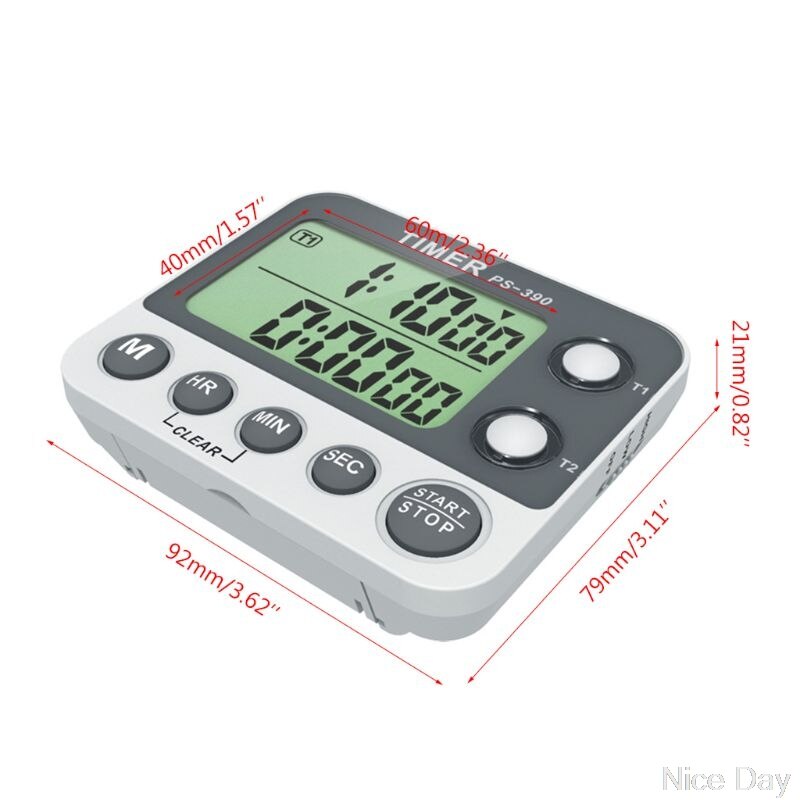 2 Channel Timer Stopwatch Kitchen Cooking Countdow... – Vicedeal