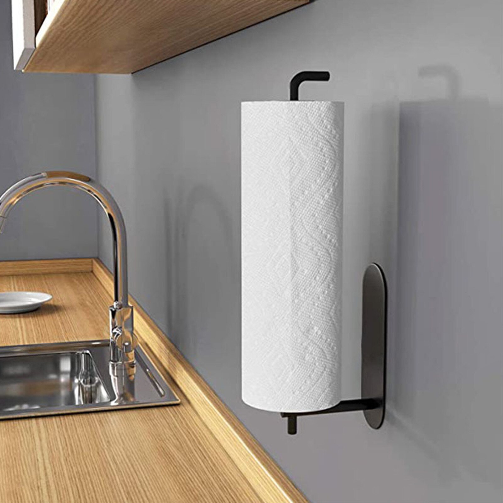 Cabinet Roll Paper Holder Punch-free Home Kitchen ... – Grandado