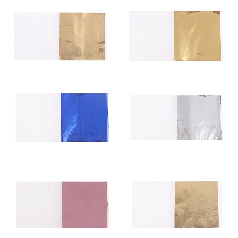 100 Vellen Folie Blad Papier Imitatie Goud Zilver ... – Vicedeal