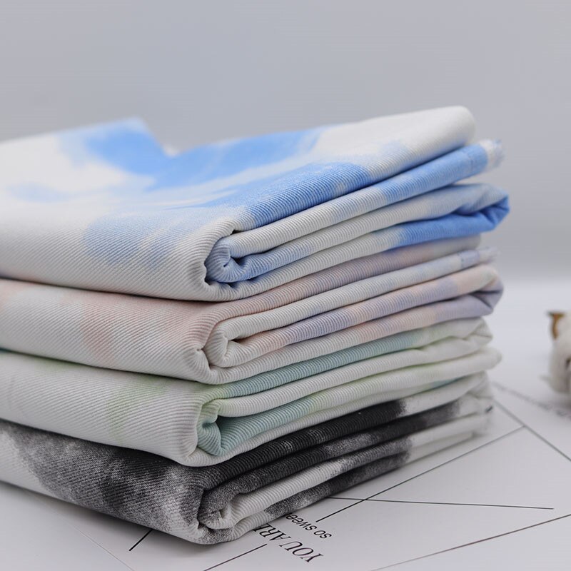 Tie-dyed cotton twill printed garment fabric – Grandado
