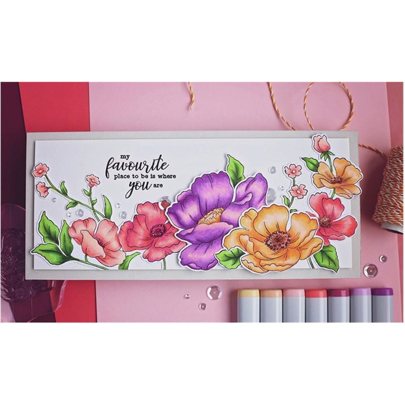 Spring Flowers Stamp Set Metal cutting dies scrapb... – Vicedeal