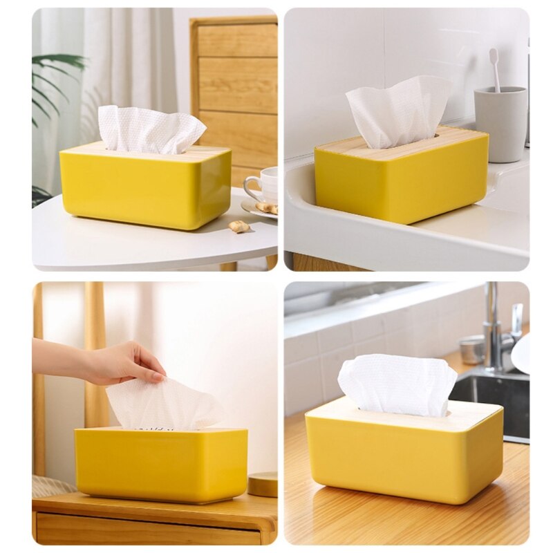 Tissue Box Roll Paper Storage Container Remote Con... – Vicedeal