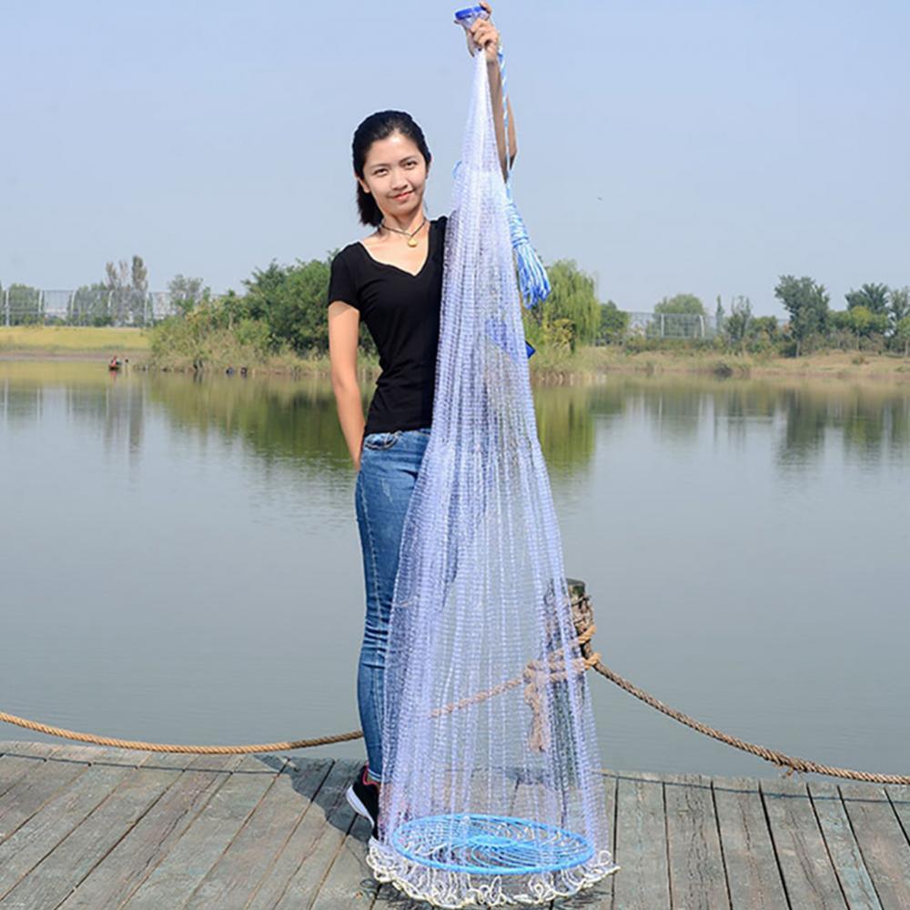Net Fine Mesh 240/300/360cm Outdoor Fishing Hand T... – Grandado