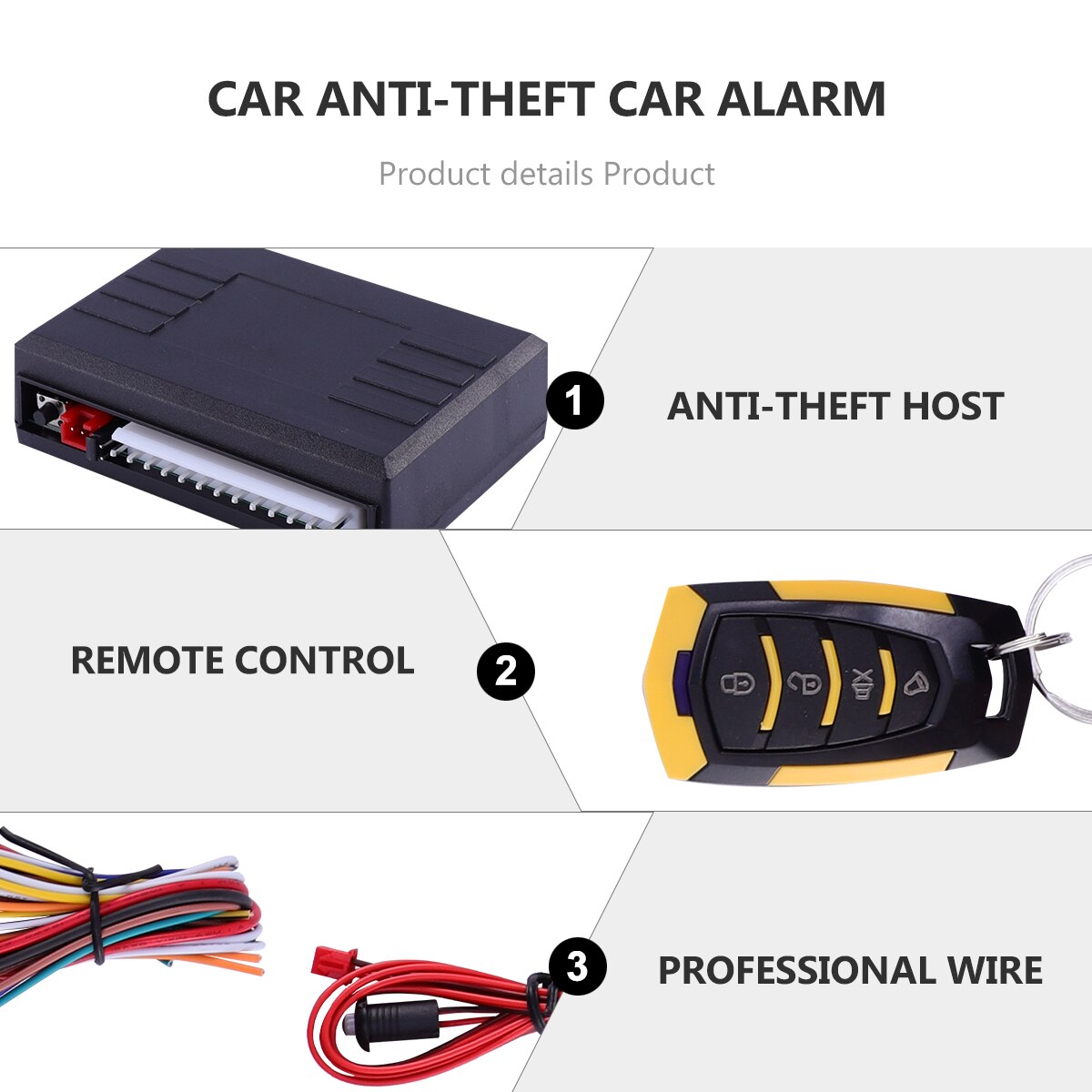 1 Set Car Alarm System Useful Practical Car Tool A... – Grandado
