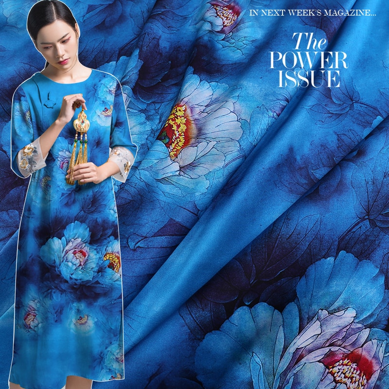 Silk garment fabric digital printing stretch satin... – Vicedeal