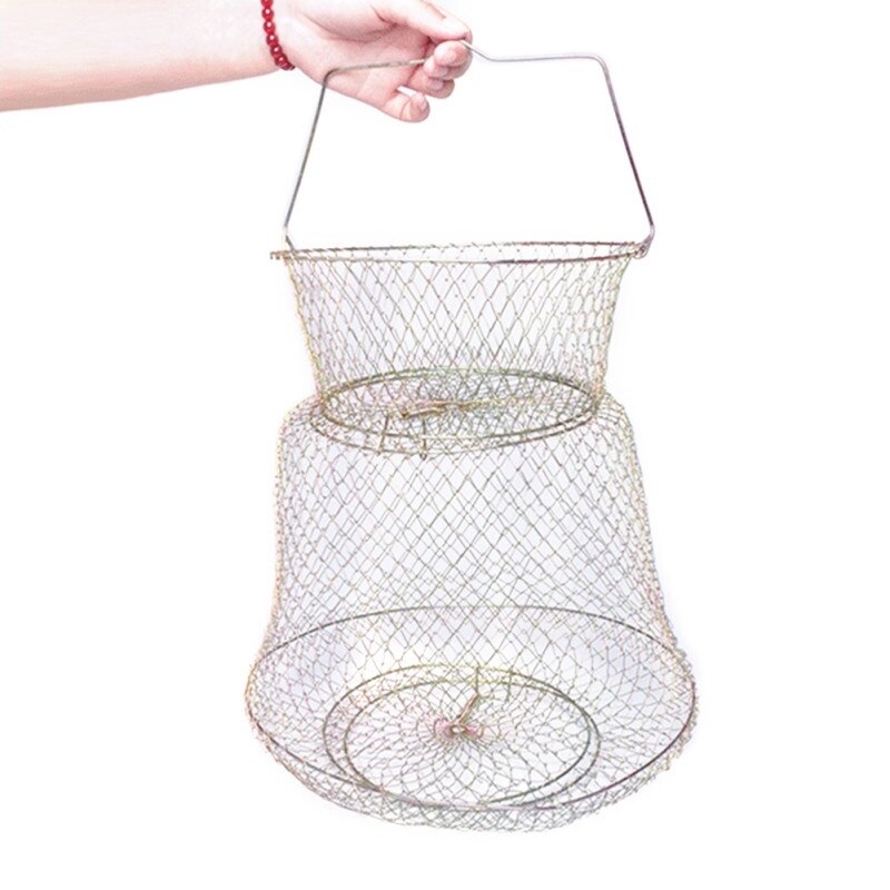 Foldable Iron Mesh Fishing Nets Fish Pot Small Fis... – Vicedeal