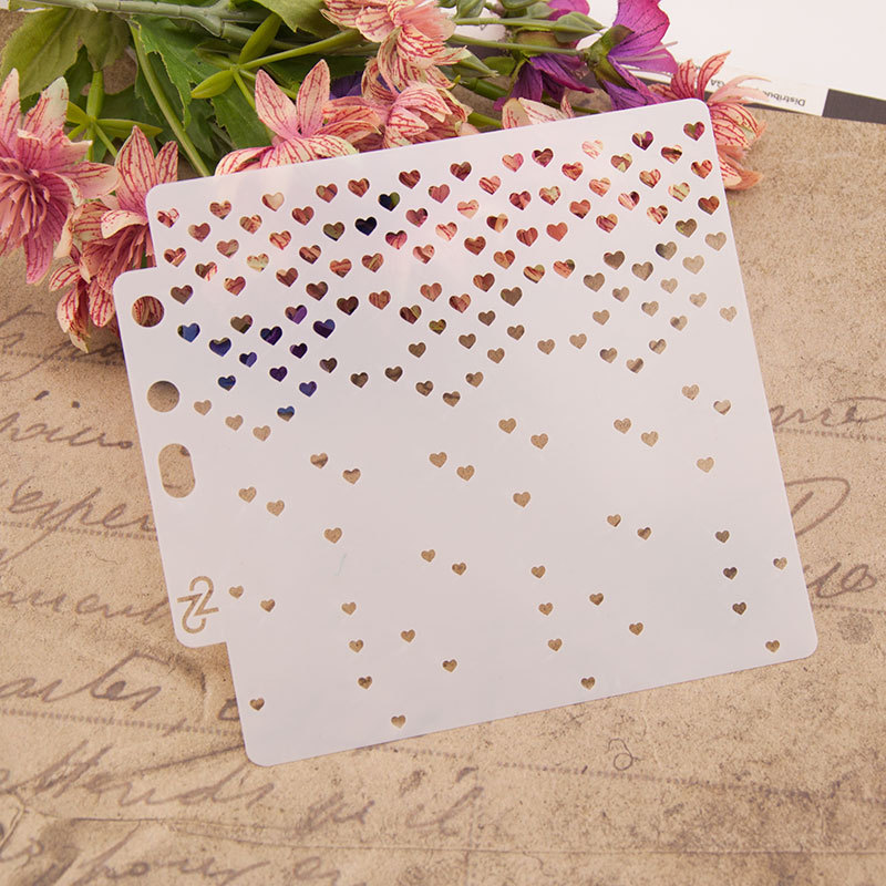 Mini heart Layering Stencils for Diy scrapbook col... – Vicedeal