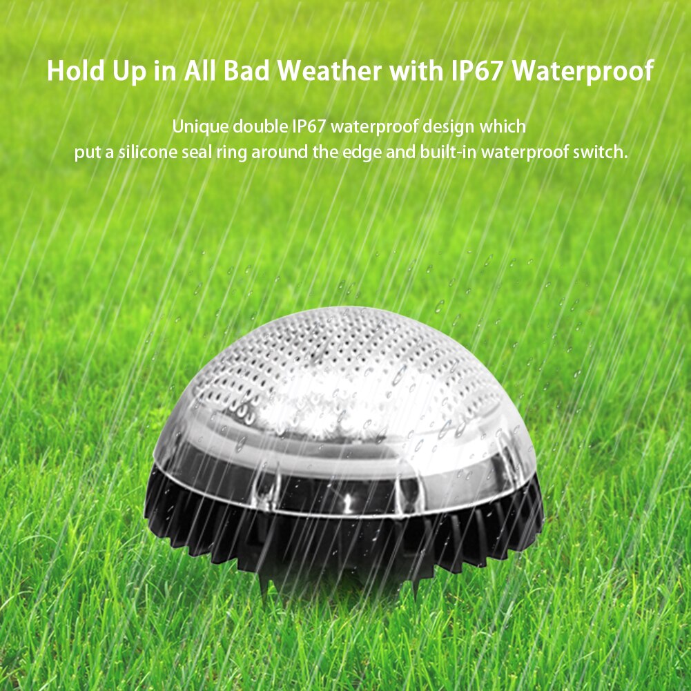 4pcs IP67 Waterproof Solar Ground Lights ABS Yard ... – Grandado