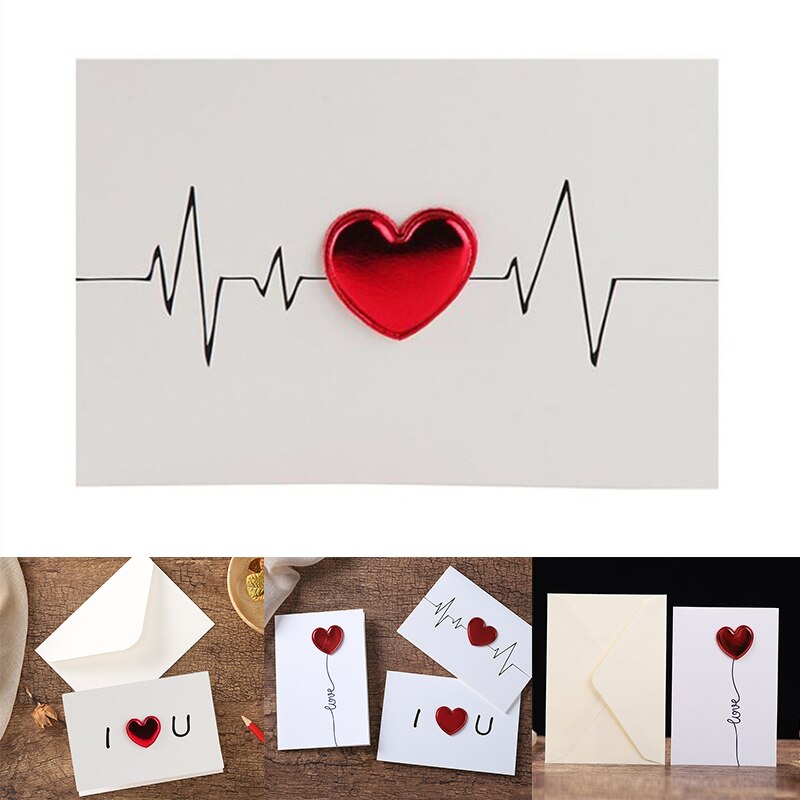 Red Heart Cards Valentine's Day Love Postcard Wedd... – Grandado