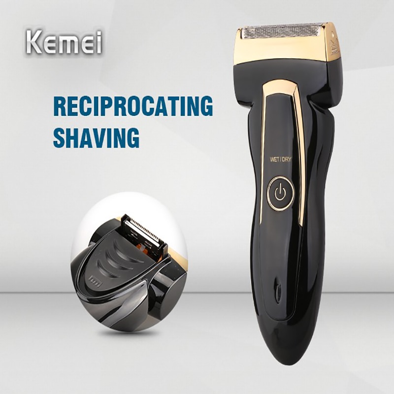 Kemei-Afeitadora eléctrica recargable de 2 cabezal... – Grandado