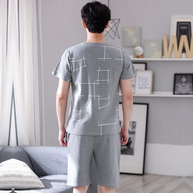 Neue Sommer Männer Pyjamas Kurzarm Männlichen Pyja... – Vicedeal
