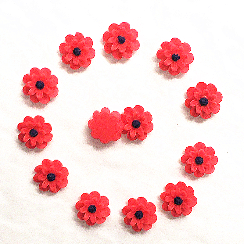 100Pcs 10mm red rose Resin Flowers Decoration Craf... – Grandado