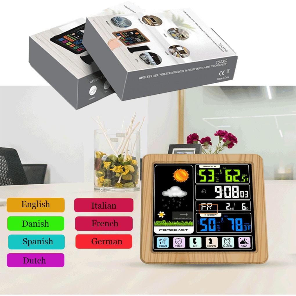 Full-Touchh Wireless Meteorological Color Clock In... – Grandado