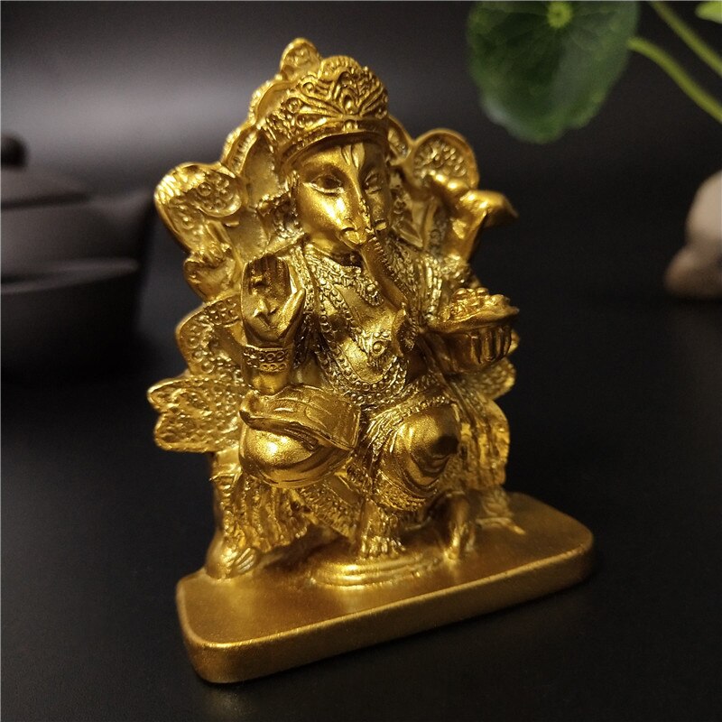 Golden Lord Ganesha Statue Buddha Elephant God Scu... – Grandado