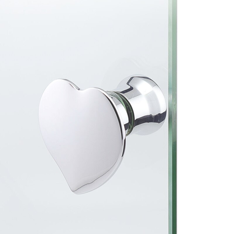 Heart-shaped Shower Room Back to Back Push Pull Gl... – Grandado