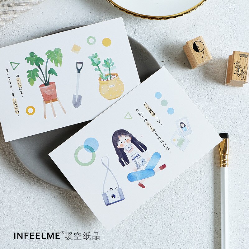 30 Sheets/Set Warm Little Things Series Paper Post... – Vicedeal