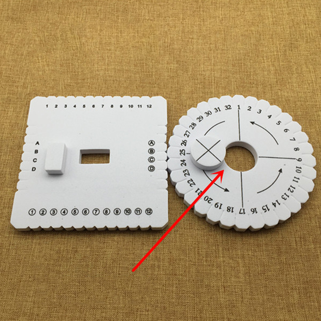 Handmade Weaving Disk Plate 2PCS Round Square Disc... – Grandado