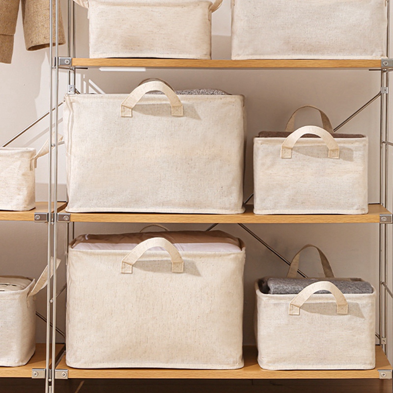 Storage Basket Cotton and Linen Portable Storage B... – Grandado