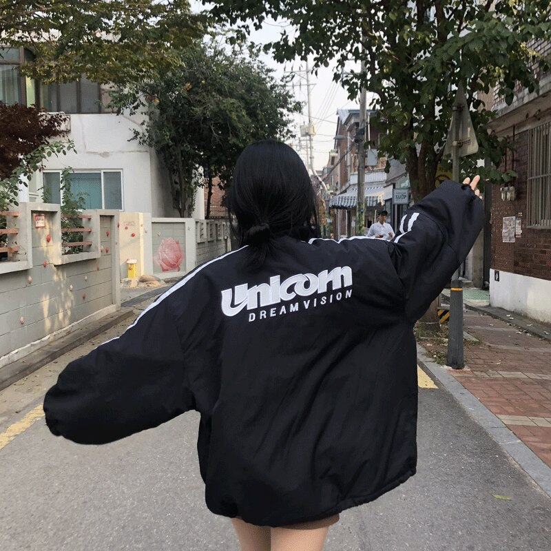 Girl Retro College Style Loose Casual Wind Side St... – Grandado