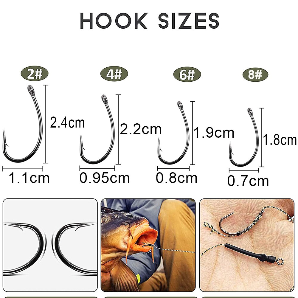24/48Pcs Ready Made Carp Rigs Barbed Fishing Hook ... – Vicedeal