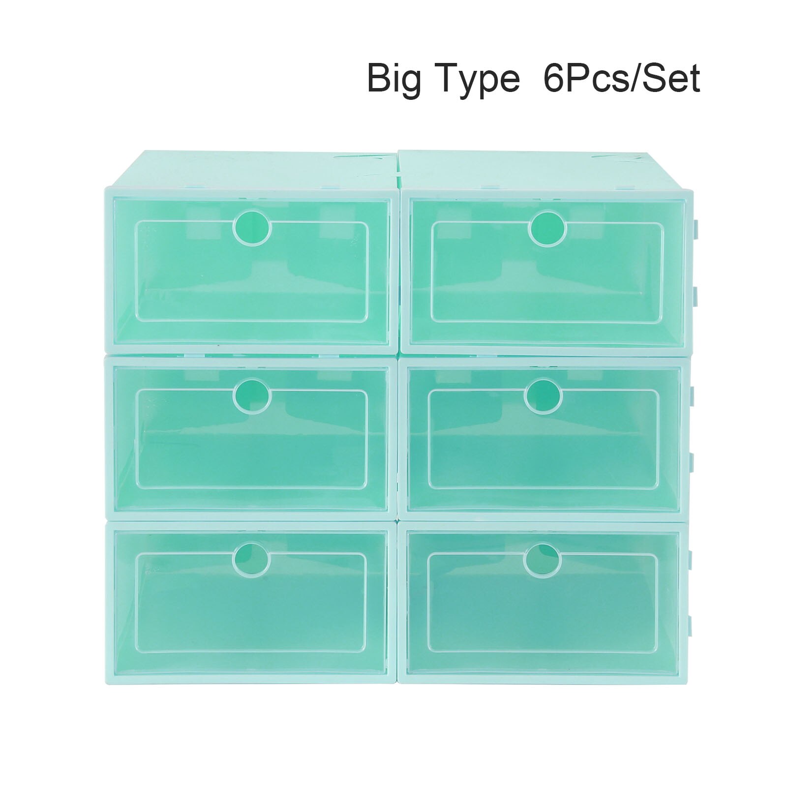 6PCS/Set Shoe Rack Storage Bins Drawers Transparen... – Vicedeal