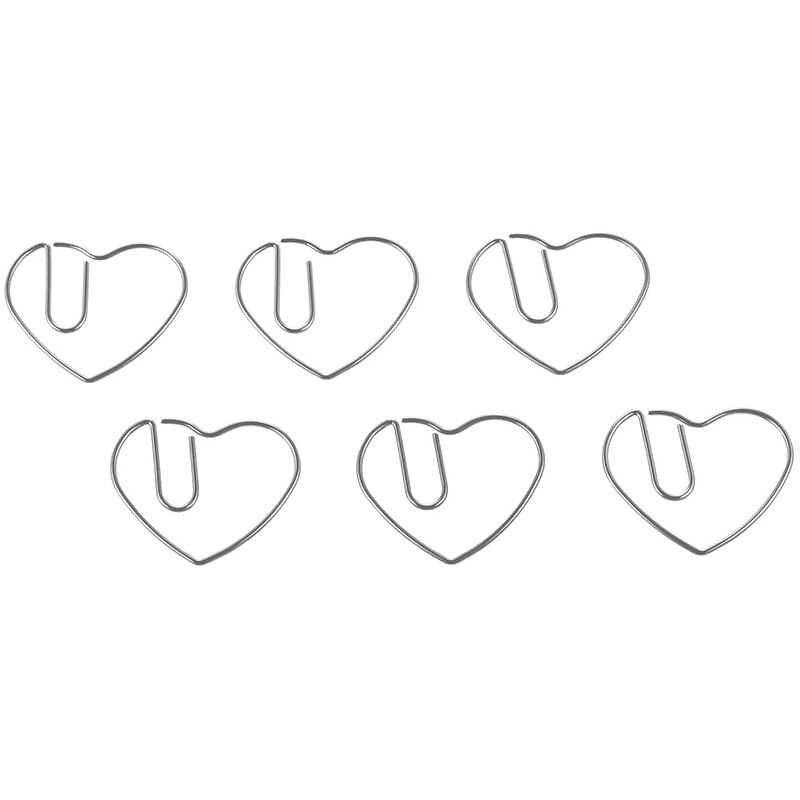 100 Pieces 3cm Love Heart Shaped Small Paper Clips... – Grandado