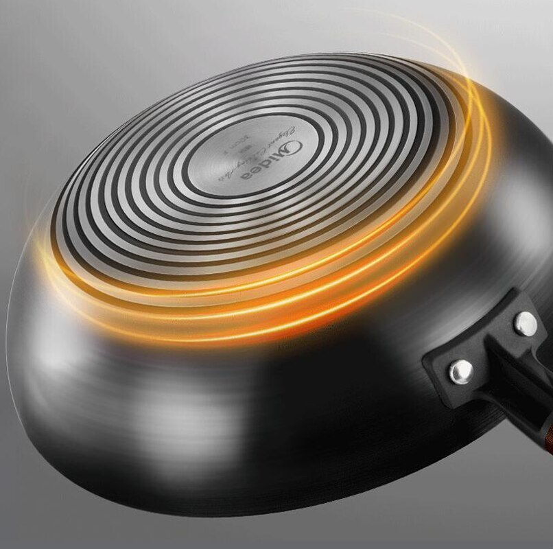 Non-coating Induction and Gas Cooker Cookware Chinese Iron Wok ...