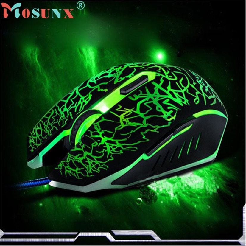 MOSUNX Ergonomically Colorful Backlight 4000DPI Op... – Grandado