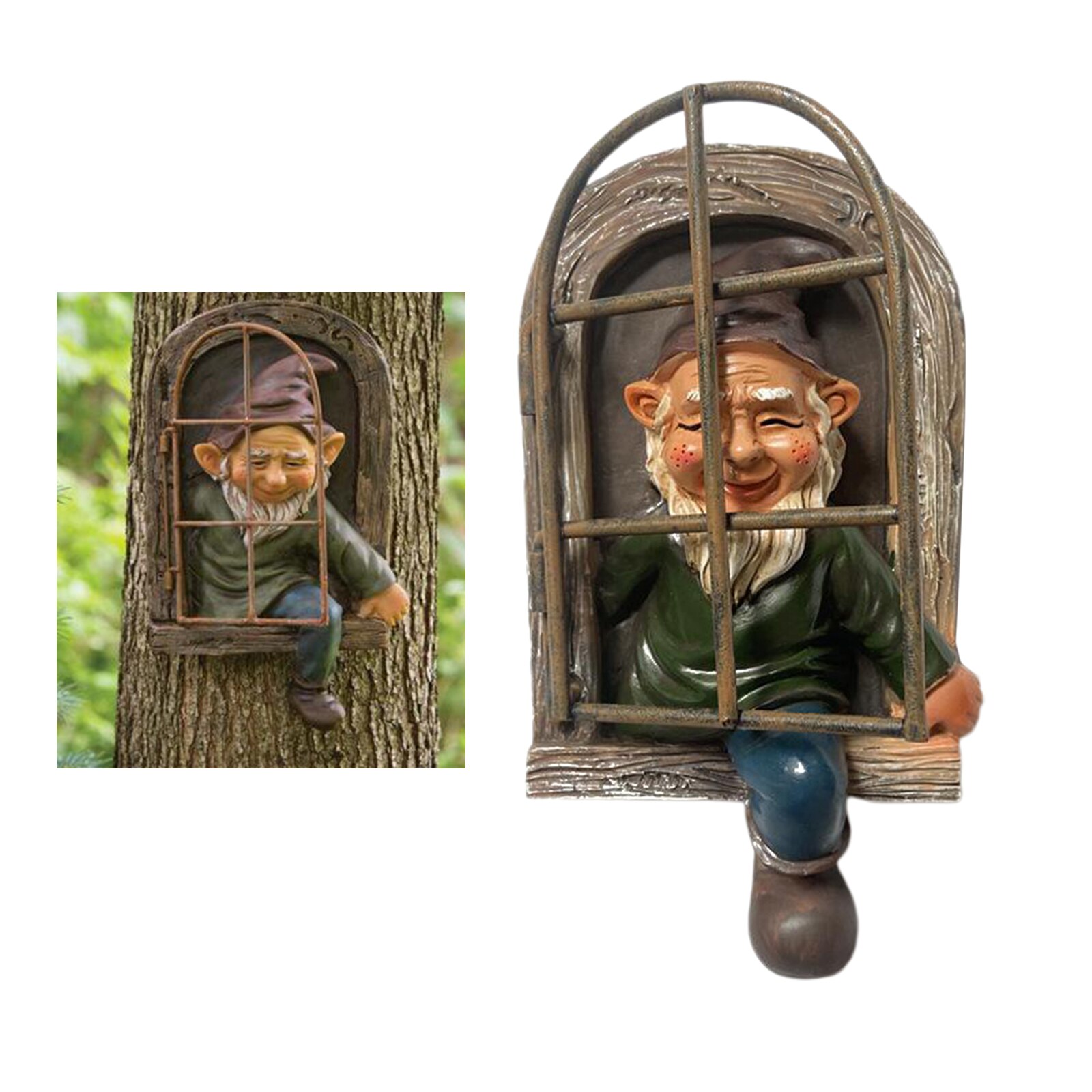 Elf Out The Door Tree Hugger - Garden Peeker Yard ... – Grandado