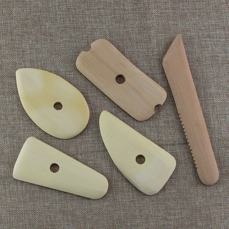 5Pcs Wood Pottery Clay Sculpture Ceramics Molding ... – Grandado