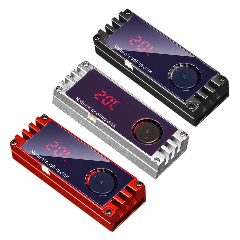 SSD Cooling Fan Temperature Display M.2 SSD Heatsi... – Vicedeal