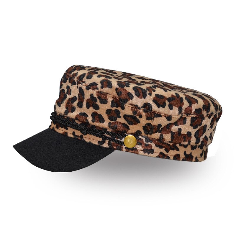 Hat Cap Women Casual Leopard Print Cap Solid Warm ... – Vicedeal