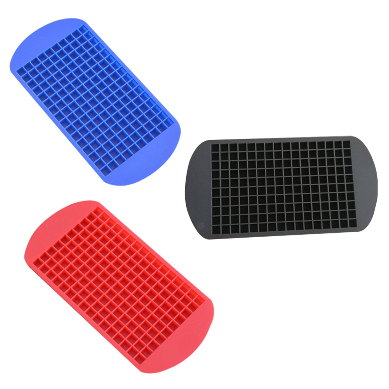 3 Pack Silicone Mini Ice Cubes Trays 160 Small Ice... – Grandado