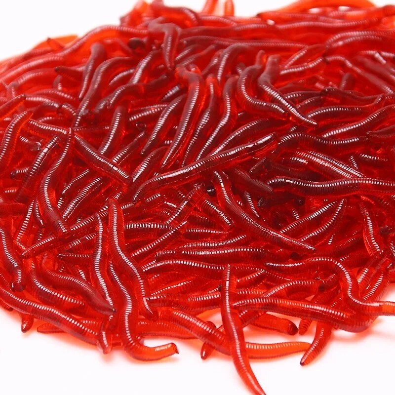 Bionic Red Worm Lure 100pcs 3.5cm Lifelike Silica ... – Vicedeal