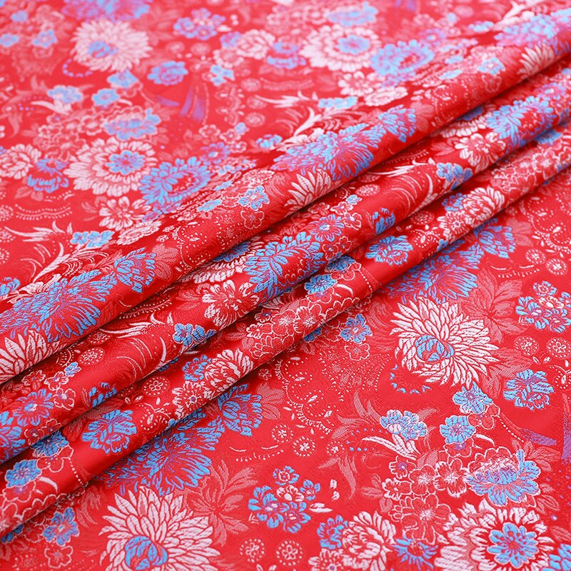 Blomma tyg brokad satin tyg för kinesisk cheongsam... – Grandado