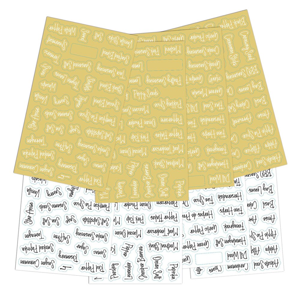 1 Set 274pcs Ingredients Name Label Decals Spice L... – Vicedeal