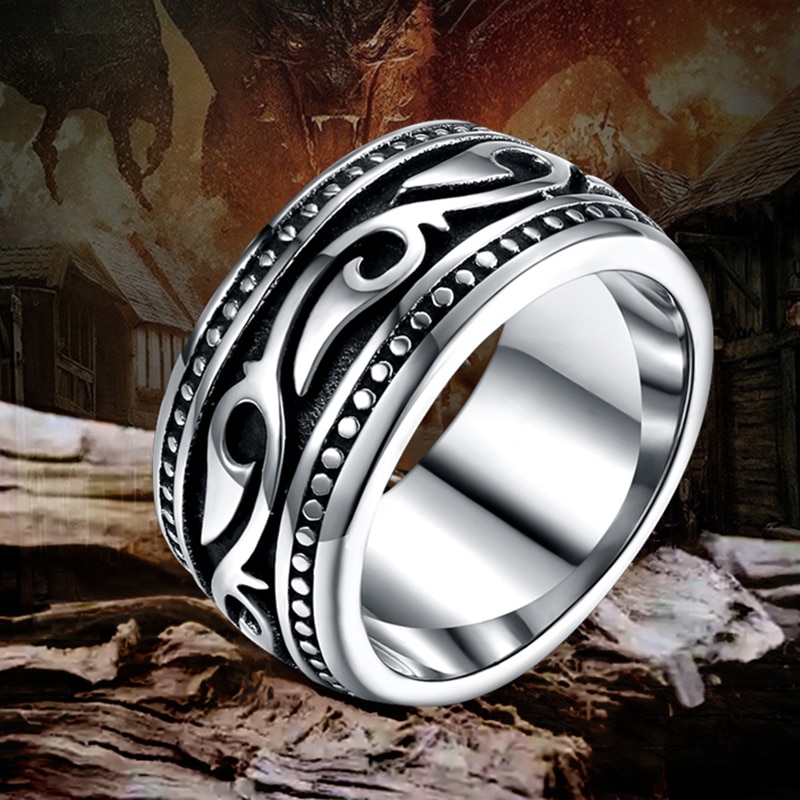 Anillo de titanio de acero inoxidable para hombre,... – Vicedeal