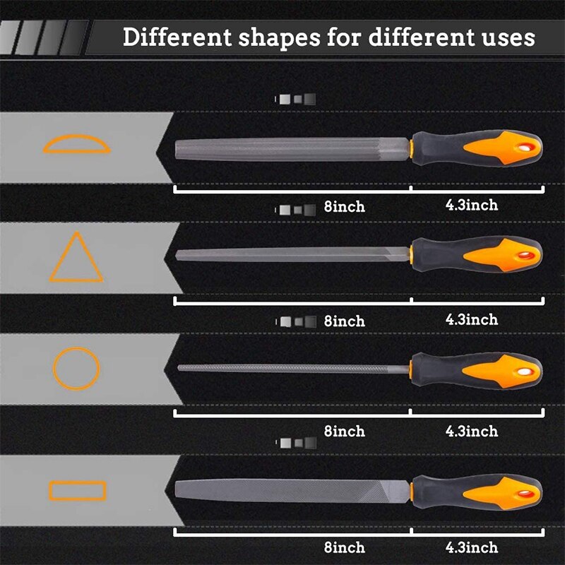 17Pcs File Tool Set, Forged Steel, Flat Triple-cor... – Grandado